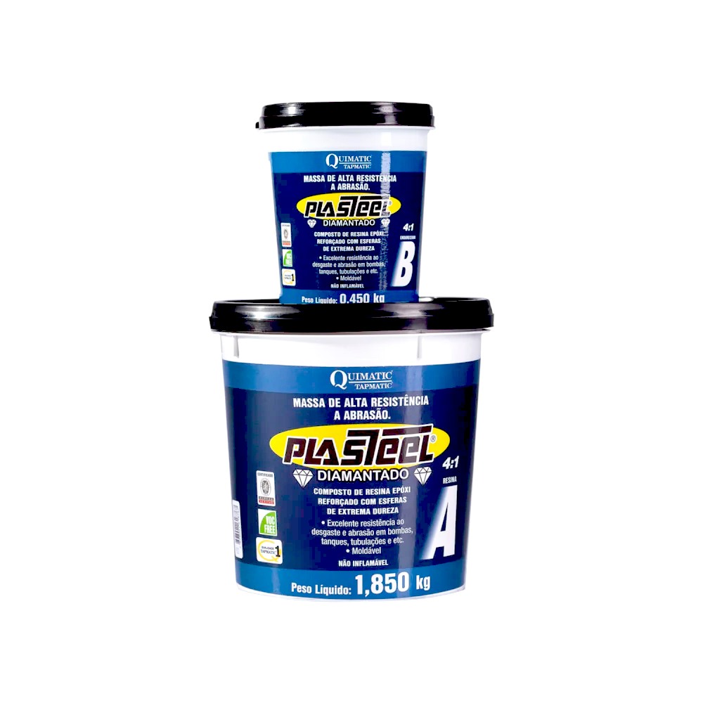 PLASTEEL DIAMANTADO 4:1 9,33 KG - QUIMATIC TAPMATIC